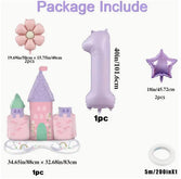 Princess Castle Balloon Kit - Magical Pink Castle, Star, and Flower Ba ...